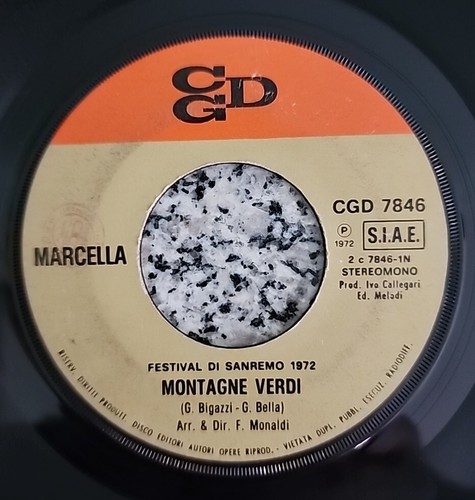Marcella Montagne Verdi 1972 CGD Pop VG | eBay
