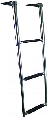 Boat Boarding Ladder, 3 Step Telescopic Stainless Steel Transom Ladder ...