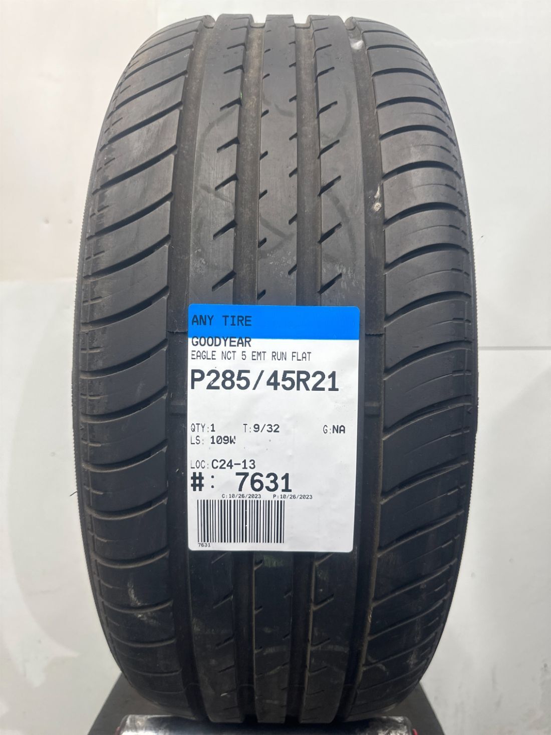 1 Used Goodyear Eagle NCT 5 EMT Run Flat P285/45R21 2854521 285/45/21 9 ...