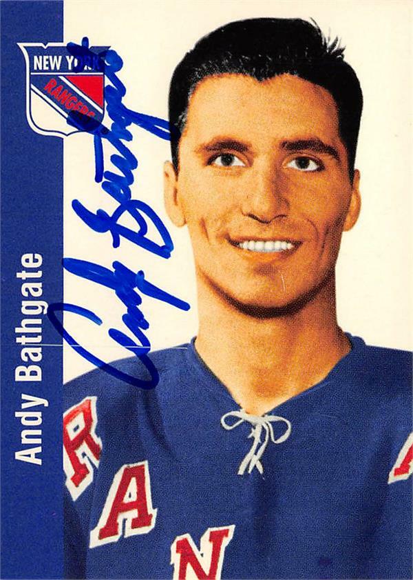 Andy Bathgate autographed Hockey Card (Rangers) 1994 Parkhurst Missing ...