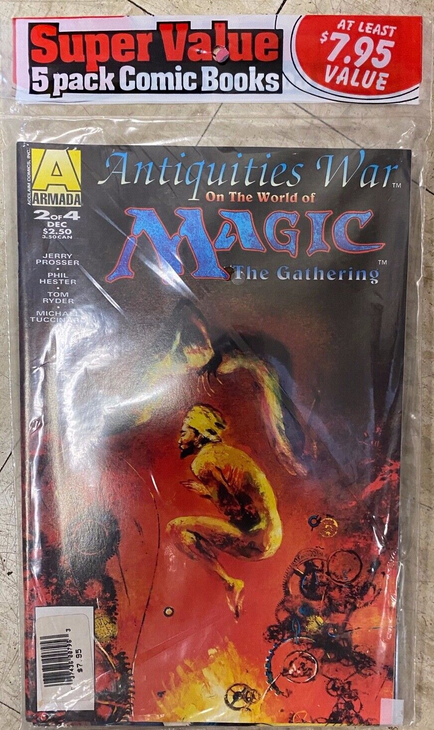 Vintage Comic sealed polybagged Super Value 5 Pack Magic Gathering ...