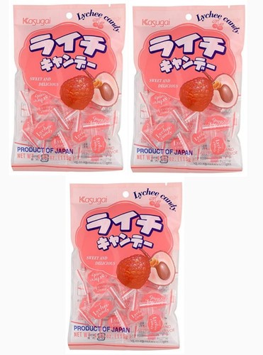 3 BAGS Kasugai Lychee Litchi Lizhi Raichi Hard Candy Japan 4.94 oz | eBay