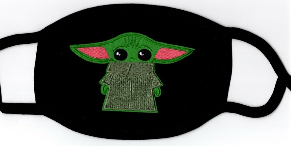 Baby Yoda Jedi 2pk Mandalorian Embroidered Unisex Hand Made Face Mask ...