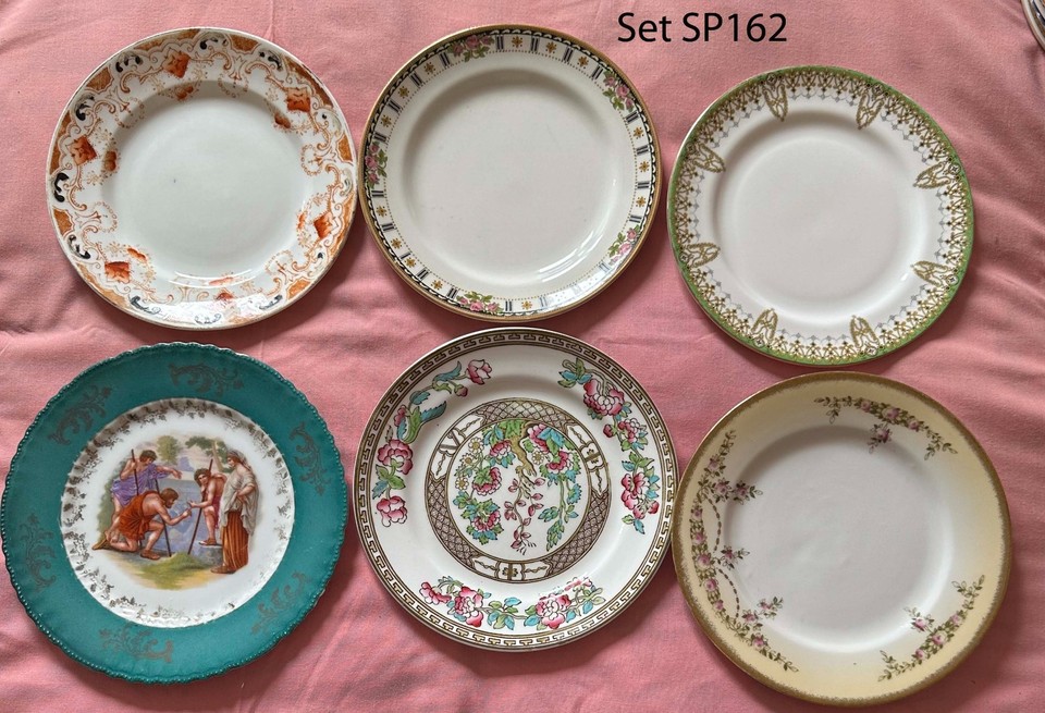 Sets of 6 Vintage Mismatch China Tea Plates. Discounts for quantity on ...