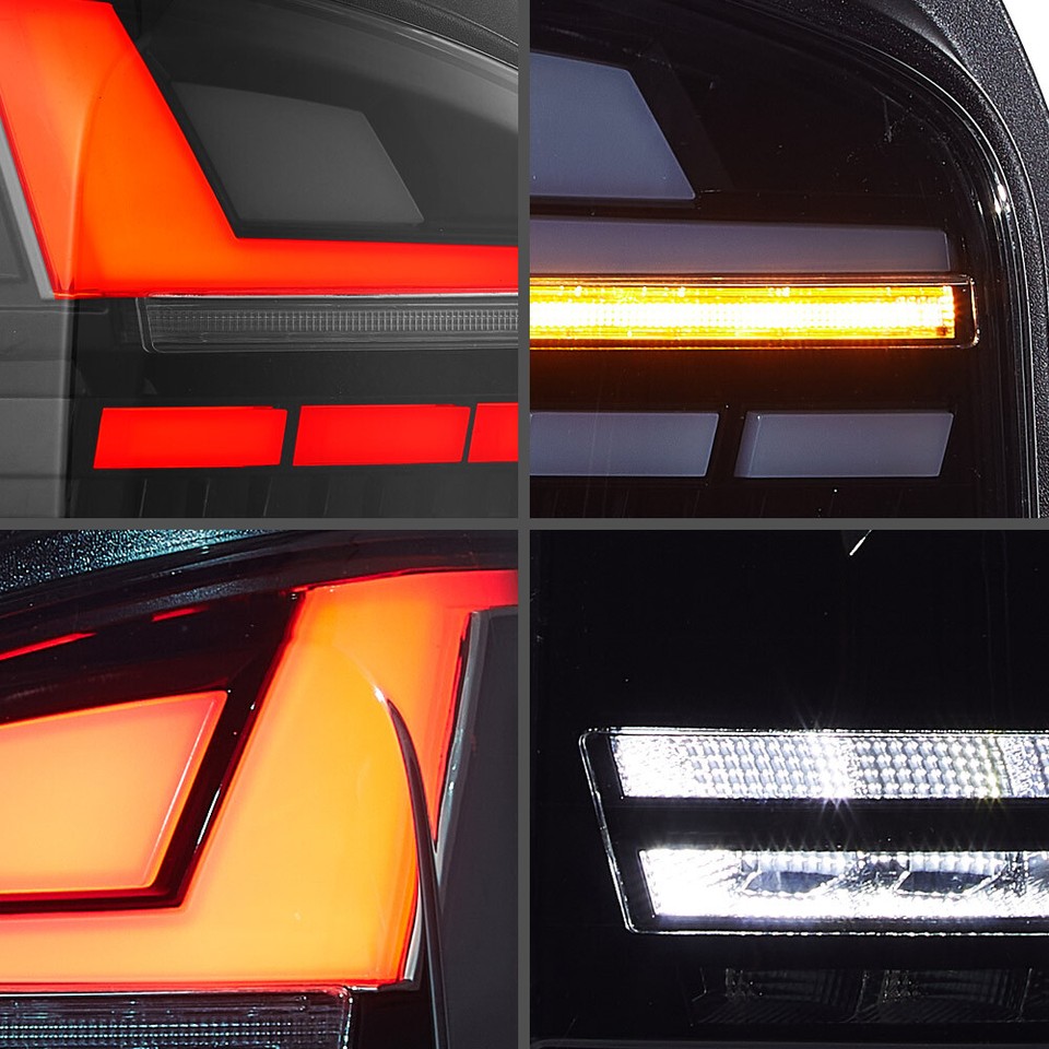 SMOKED FULL LED Rear Lights For VW Multivan Transporter T5 2003-2015 W ...