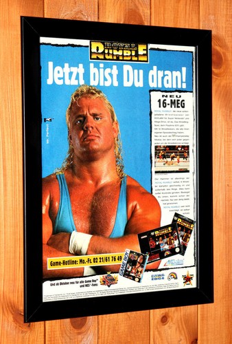 1993 WWF Royal Rumble King of the Ring SNES Promo Mini Vintage Poster ...