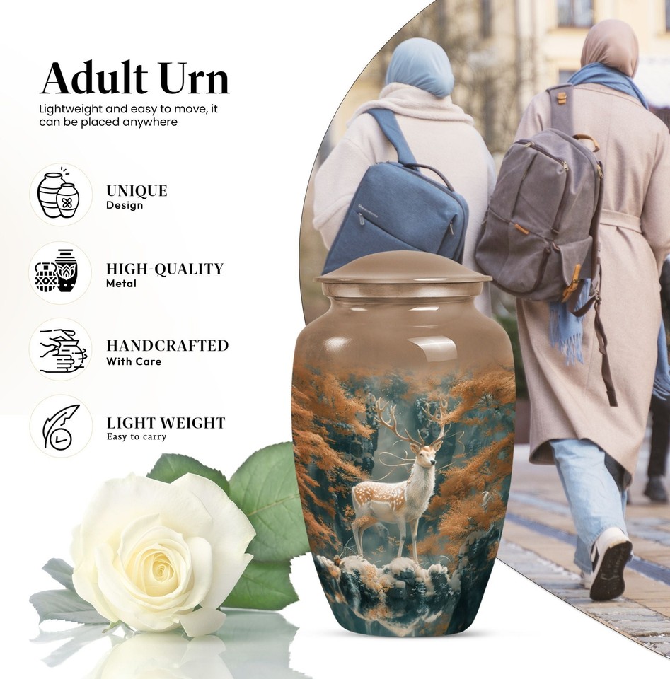 Eternal Repose Deer-Inspired Large Cremation Urn for Human Ashes | eBay UK