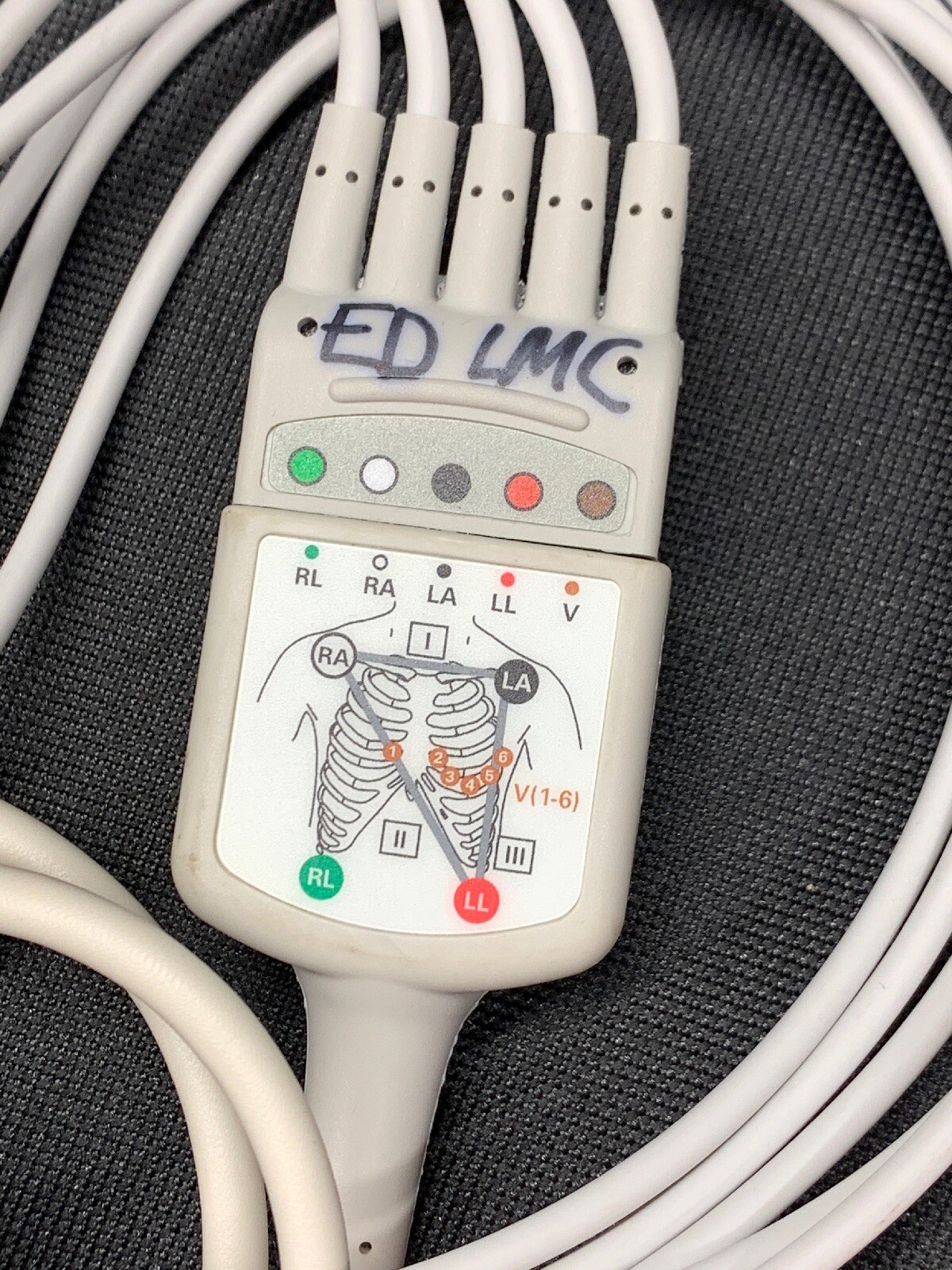 GE 2017003-001 Multi-Link 5 Lead ECG Clip Trunk Cable | eBay