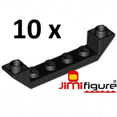 NEW 10 x LEGO Inverted Slope 45 6x1 with 1x4 Cutout Black 52501 Genuine ...