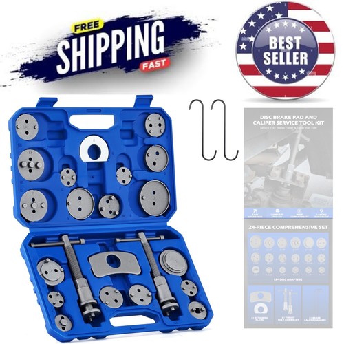 24-Piece Heavy Duty Brake Caliper Tool Set for Efficient Vehicle ...
