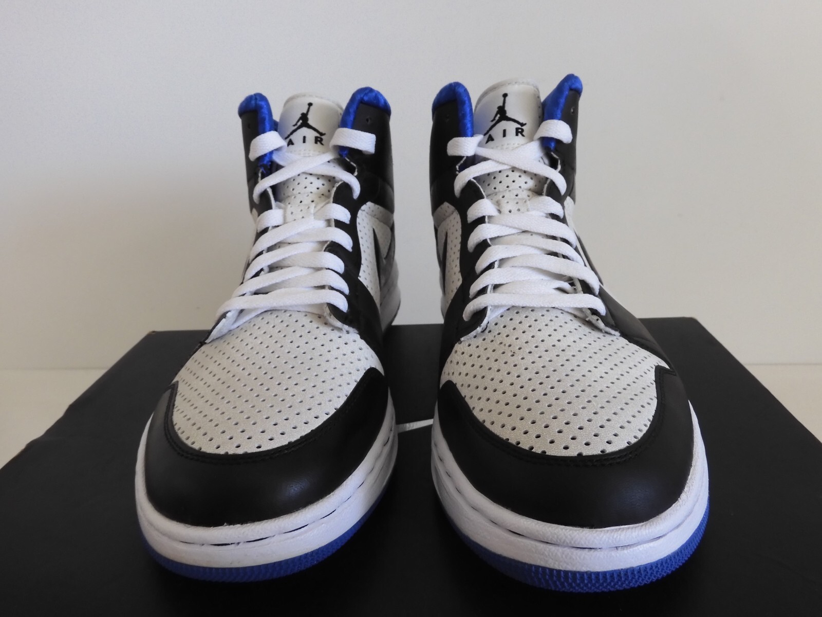 NIKE AIR JORDAN ALPHA 1 ID BLACK-WHITE-BLUE SZ 9.5 [407034-993] | eBay
