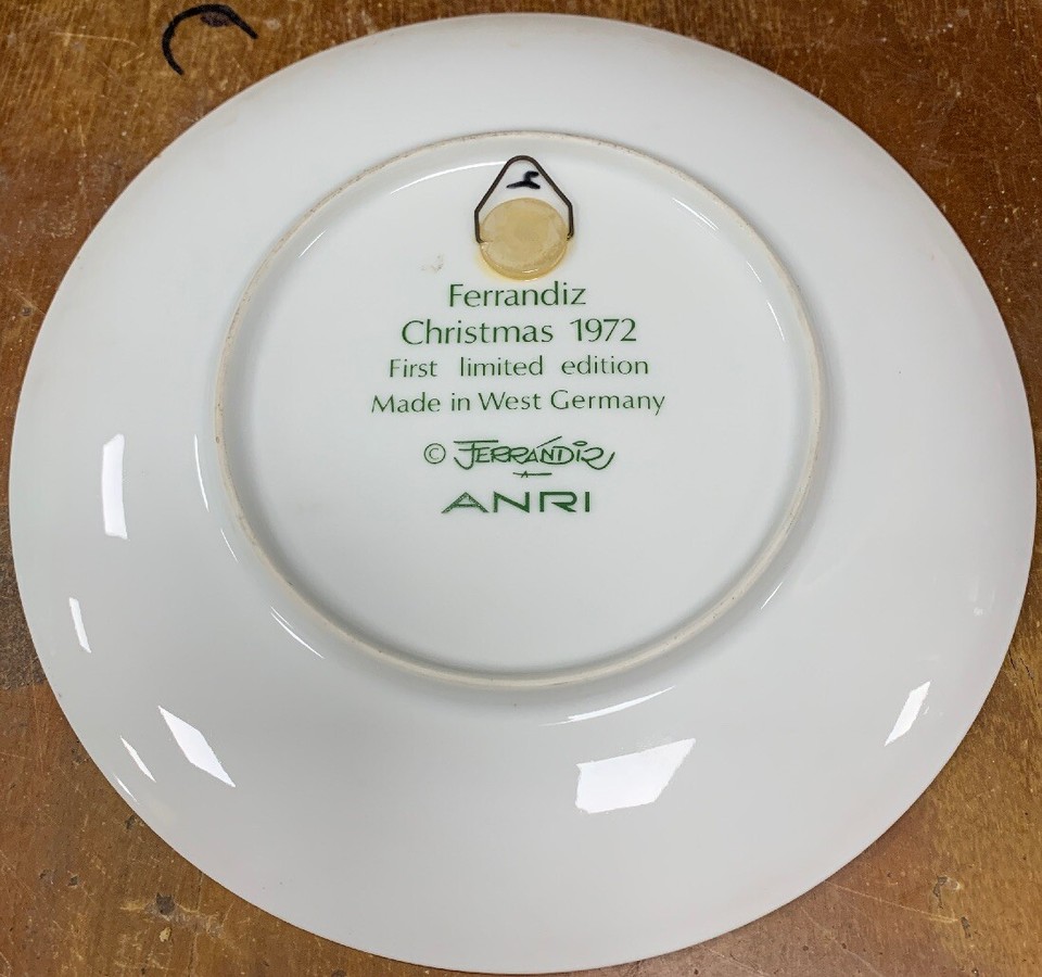 Vintage Ferrandiz Christmas1972 Collector Plate 1st Limited Ed Made ...