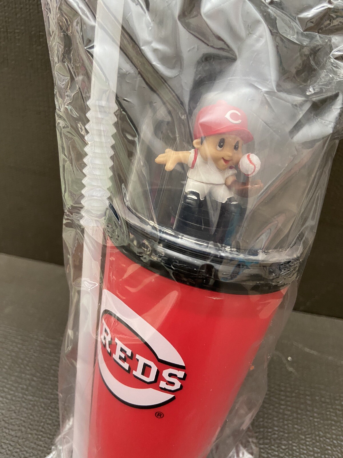 Lot of 3 MLB Major league Cincinnati Reds Mascot Kids Sippy Straw Cup ...