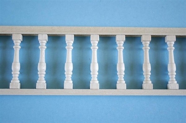 Dolls House Balustrade Bare Wood DIY | Grelly UK