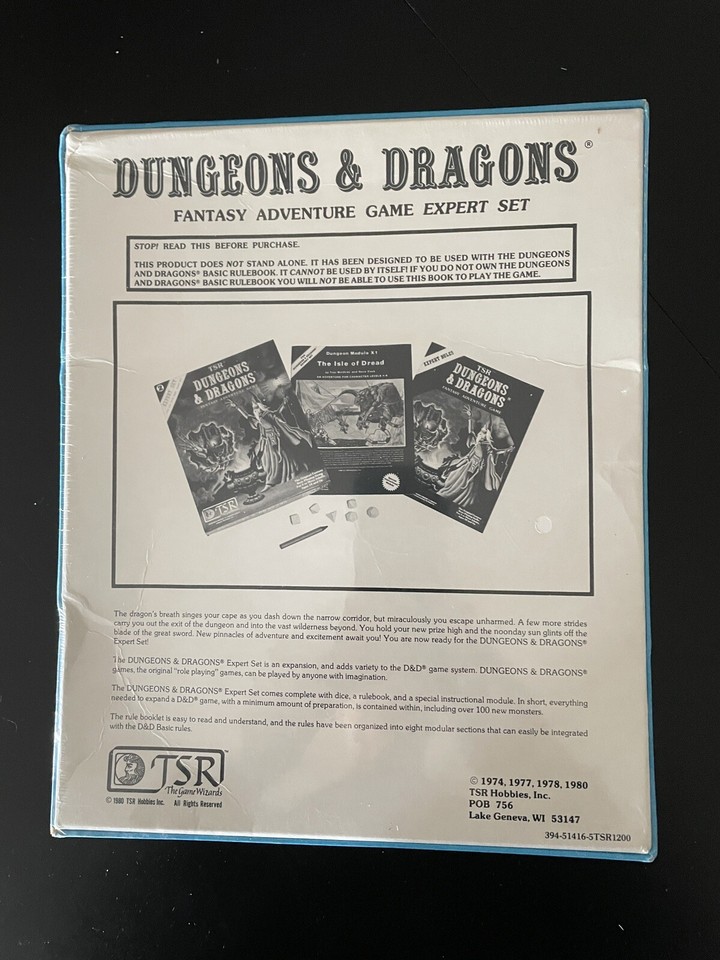 Dungeons & Dragons Fantasy Adventure Game, Expert Set for use with D&D ...