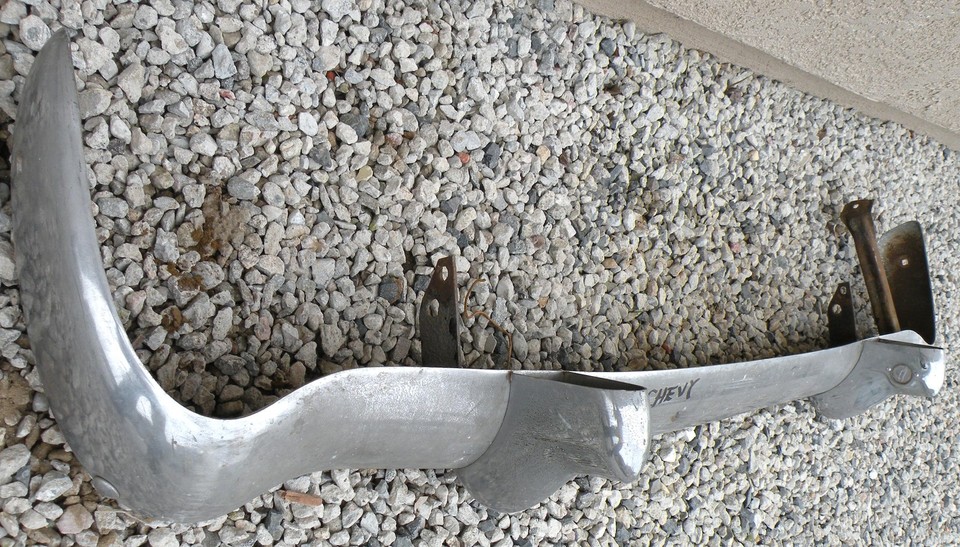 X CHEVY CHEVROLET BEL AIR BELAIR GM NEW PLATED CHROME REAR BACK BUMPER ...