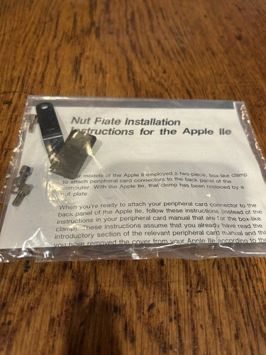 VINTAGE Apple Iie Nut Plate INSTALLATION Kit | eBay