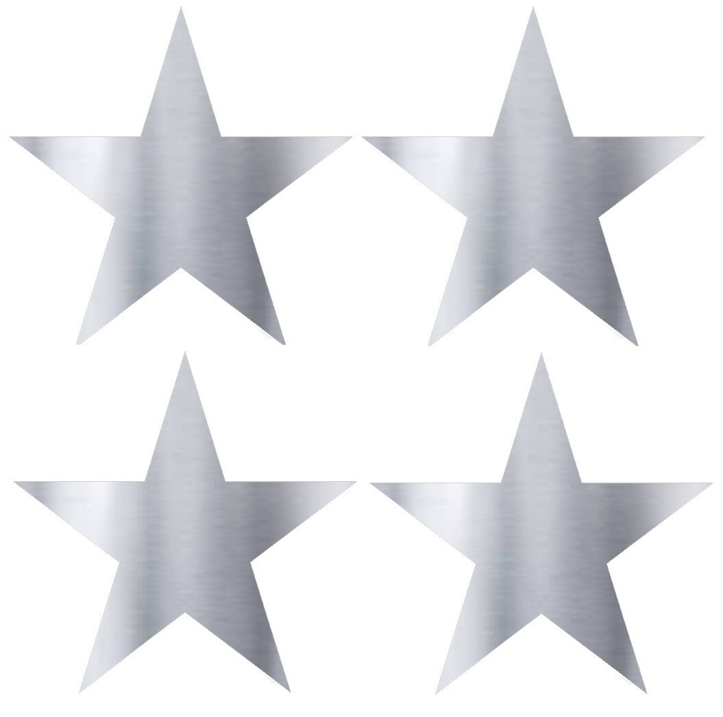Silver Star Logo Sticker