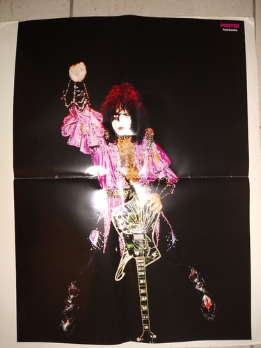 Paul Stanley Pink Outfit Kiss Gene Simmons Peter Criss Poster Sweden | eBay