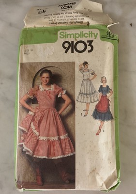 🌸 1979 SIMPLICITY #9103 - LADIES MISS. GARDENCORE - HOE DOWN DRESS ...