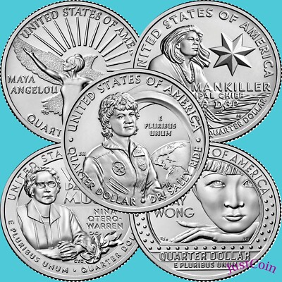 2022-D AMERICAN WOMEN FIVE RELEASES UNCIRCULATED QUARTERS * FIVE ...
