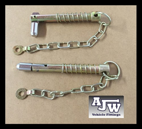 2 x Sword Pin and Chain 16mm x 110mm (Trailer Parts Cotter Linch Pin ...