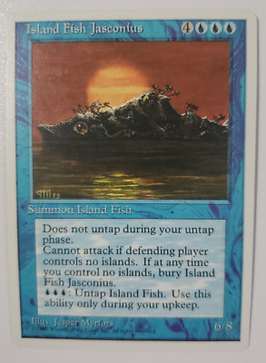 Island Fish Jasconíus 6/8 Blue Creature Card MTG Magic the Gathering ...