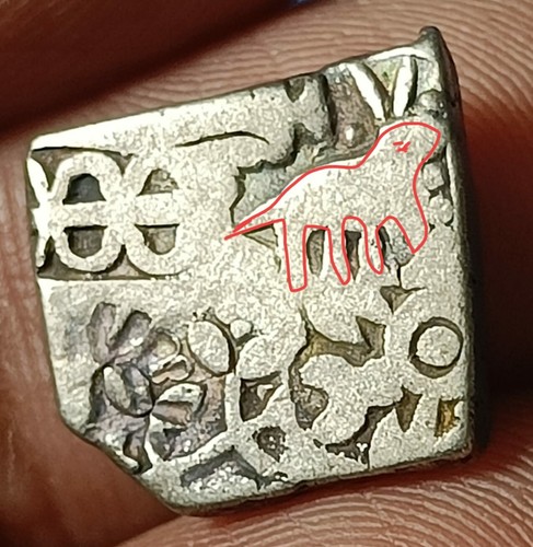 U18- OLD ANCIENT INDIAN MAGADH MAHAJANPADA 300BC SILVER COIN With ...
