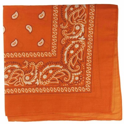 10 x Orange Paisley Bandanas Head Wrap 100% Cotton Neck Scarf Mask ...