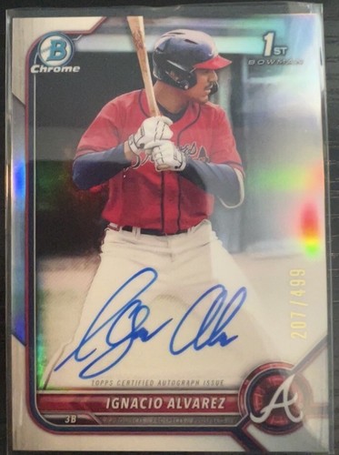 Ignacio Nacho Alvarez 2022 Bowman Chrome 1st Auto Refractor /499 - ATL ...