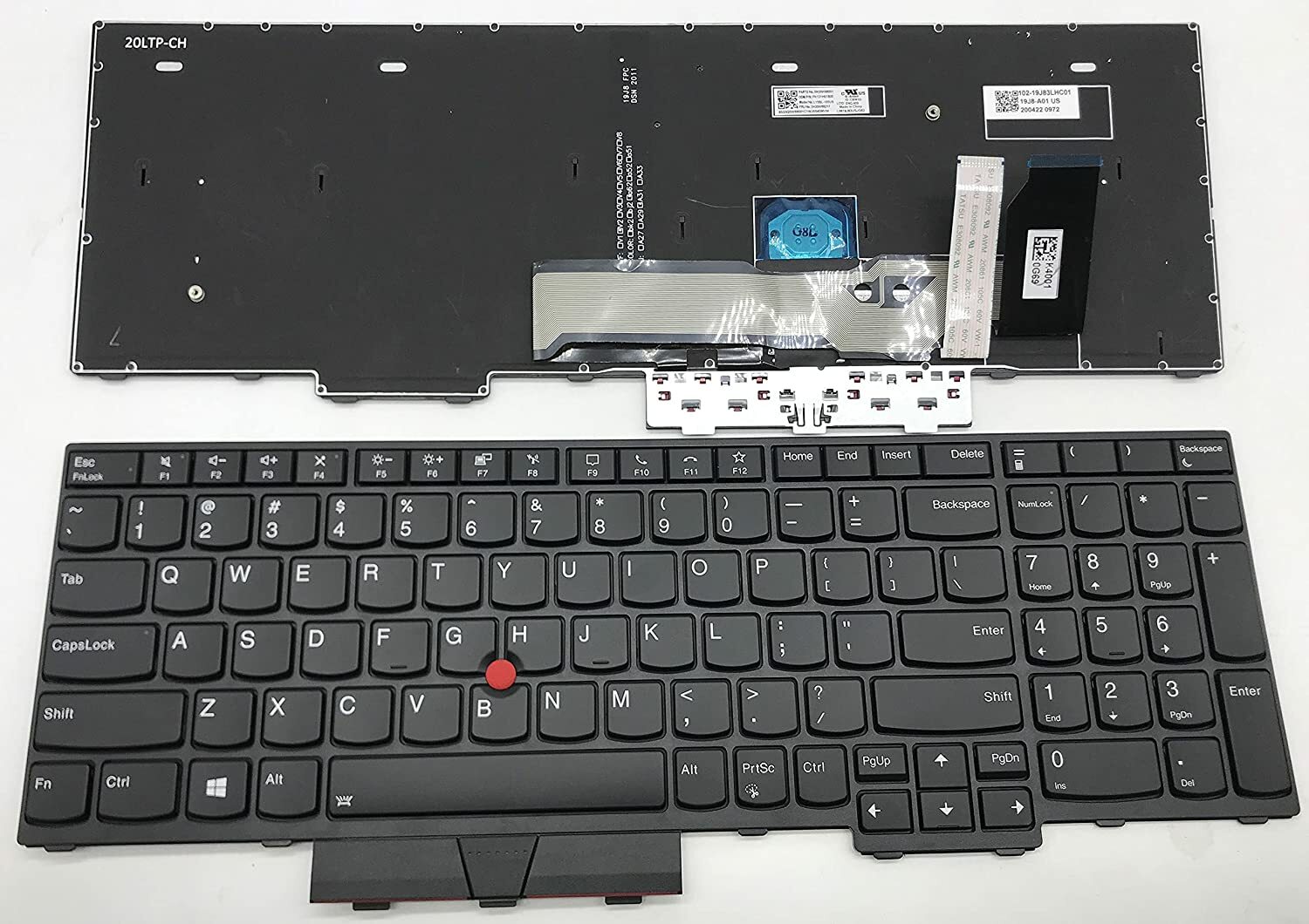 US Black Keyboard for Lenovo IBM ThinkPad L15 gen 2 (Type 20X7, 20X8 ...