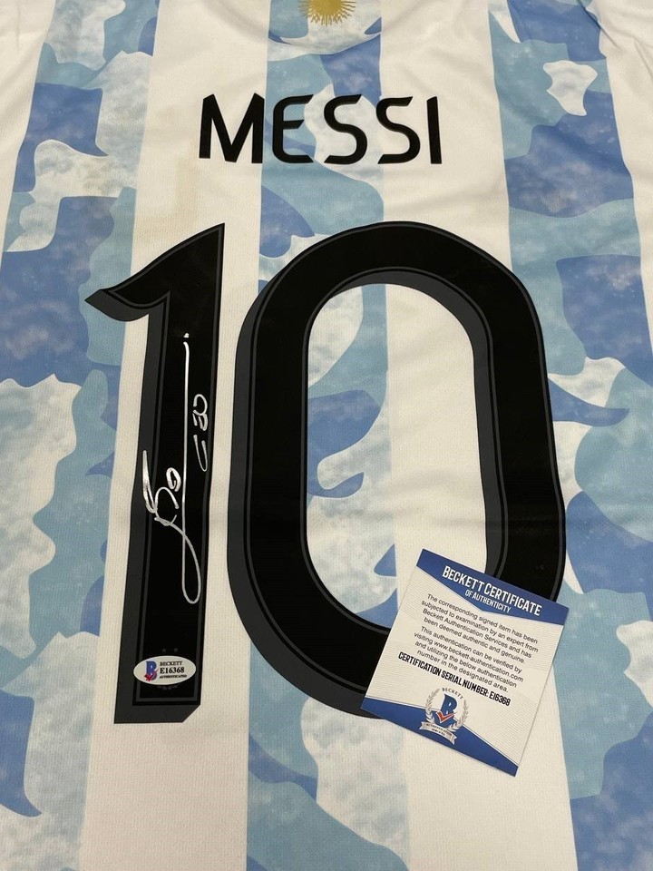 Jersey Lionel Messi Argentina Signed Autographed BAS Authentication | eBay