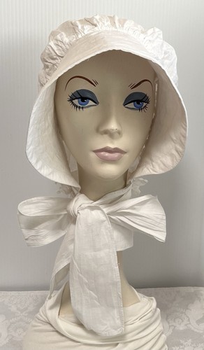 Vintage Traditional White Linen? Sun Bonnet Prairie Frontier Pioneer ...