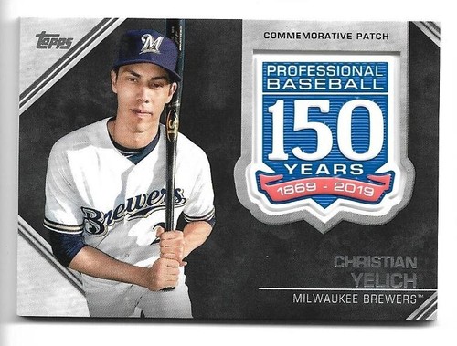 2019 Topps - 150th Anniversary Commemorative Patch Christian Yelich # ...
