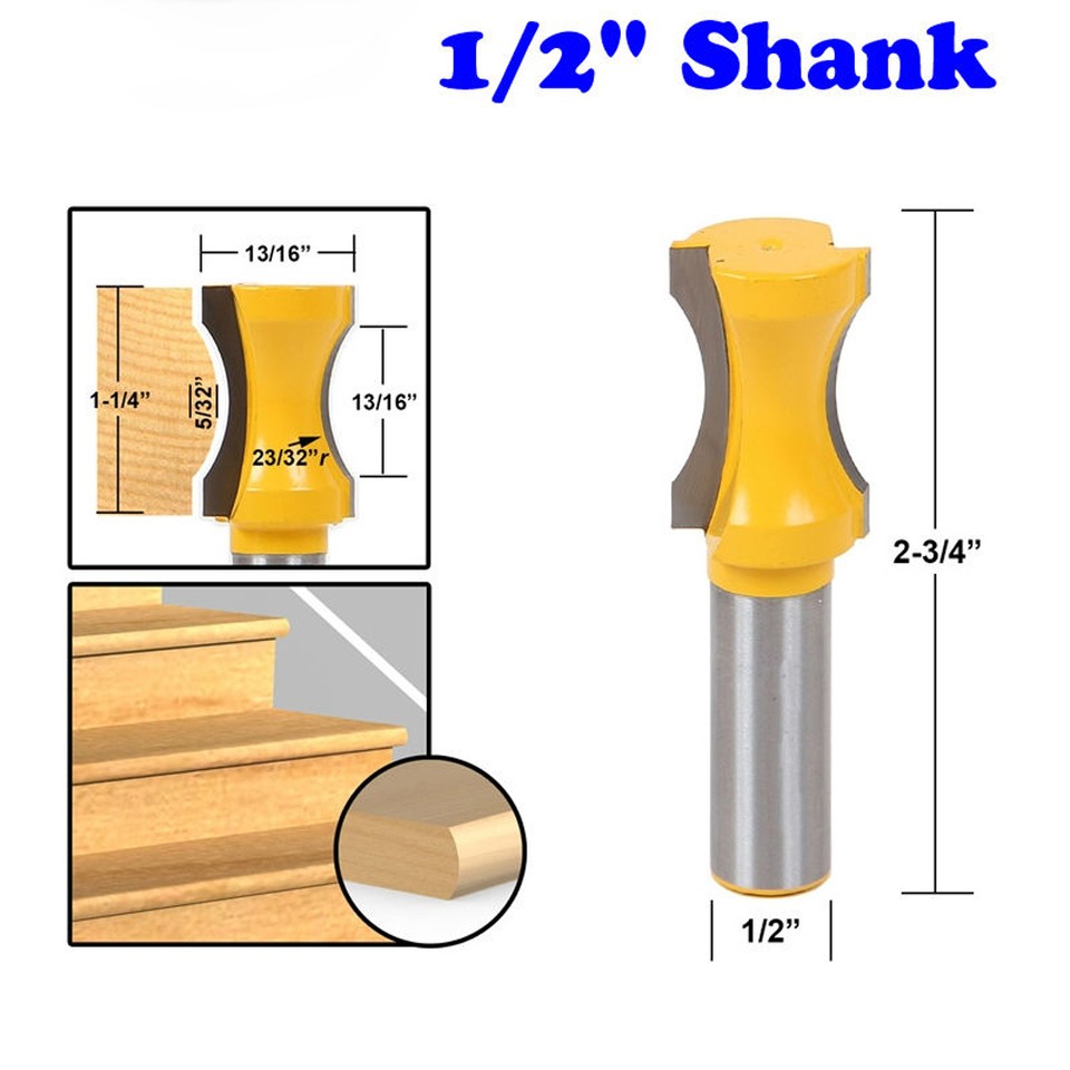 1pc 1/2" Shank 23/32" Radius Convex Column/Face Molding Router Bit | eBay