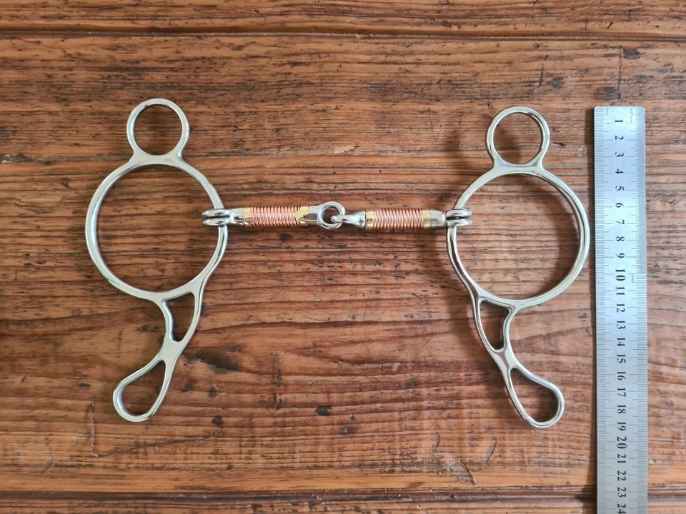 Stainless Steel Wonder Gag Gaited Horse Bit- Jointed Mouth Copper Wire ...