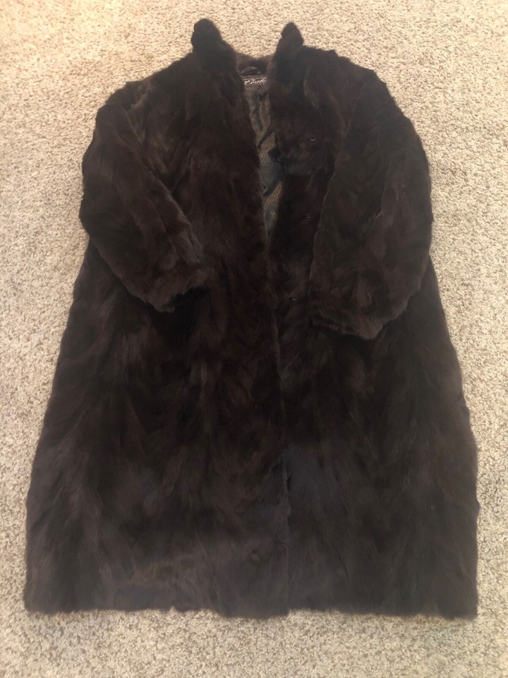 custom German fur coat mink Size 8-10 in excellent condition with paper ...