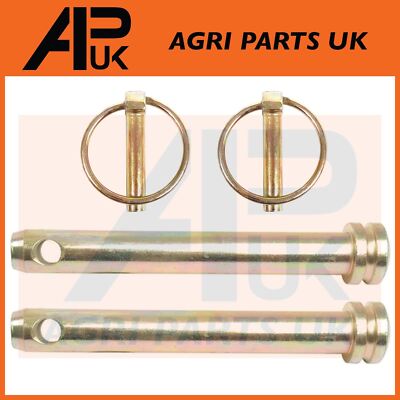 2x Tractor Lower Lift Arm Link Pin Dia 7/8" x 190mm Useable 143mm Cat 1 ...