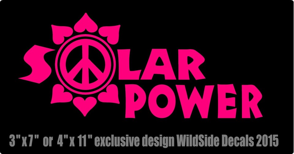 Solar Power Decal Environmental Peace Sunflower Car Window Vinyl ...