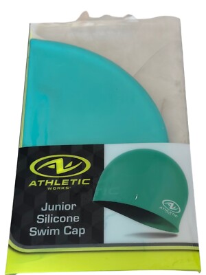 Athletic Works Junior Size Teal Silicone Swim Cap New- One Size | eBay