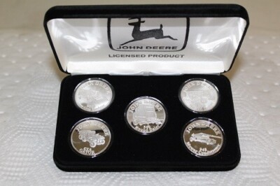 JD Series 4 John Deere 5 Coin Set MINT Condition .999 Fine Silver | eBay