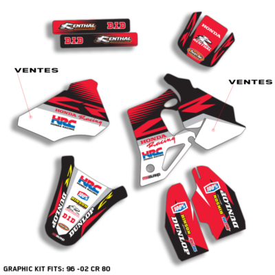 1996 1997 1998 1999 2000 2001 2002 CR 80 FACTORY : black / red decals ...