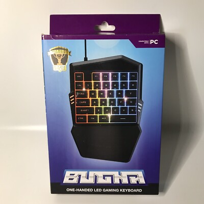 BUGHA ONE-HANDED LED GAMING KEYBOARD FOR PC TESTED AND WORKING | eBay