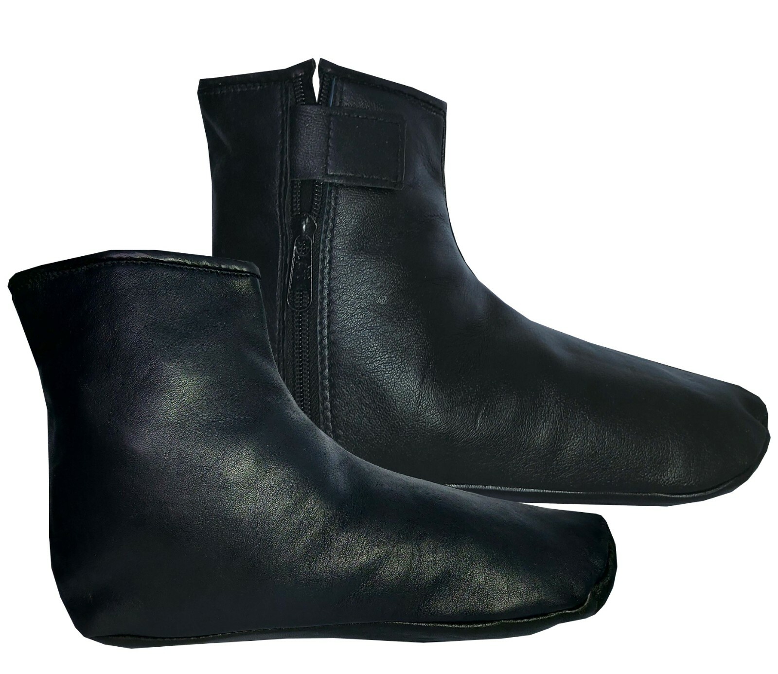 Mens Ladies Unisex Real Leather Black Socks Khuffs Khuffain for Hajj ...