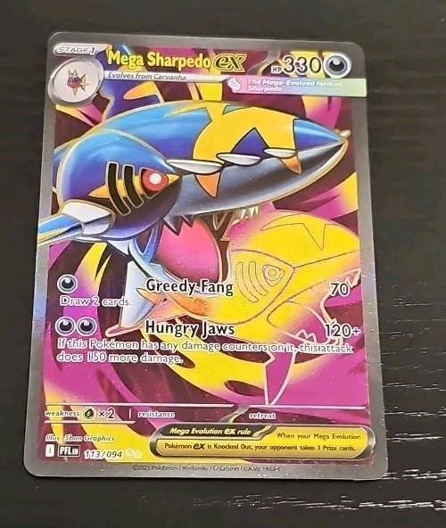 Mega Sharpedo ex 2025 Mega Evolution: Phantasmal Flames #113/94 Ultra ...