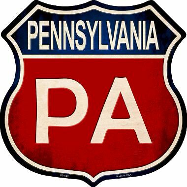 Pennsylvania Metal Novelty Highway Shield HS-533 | eBay