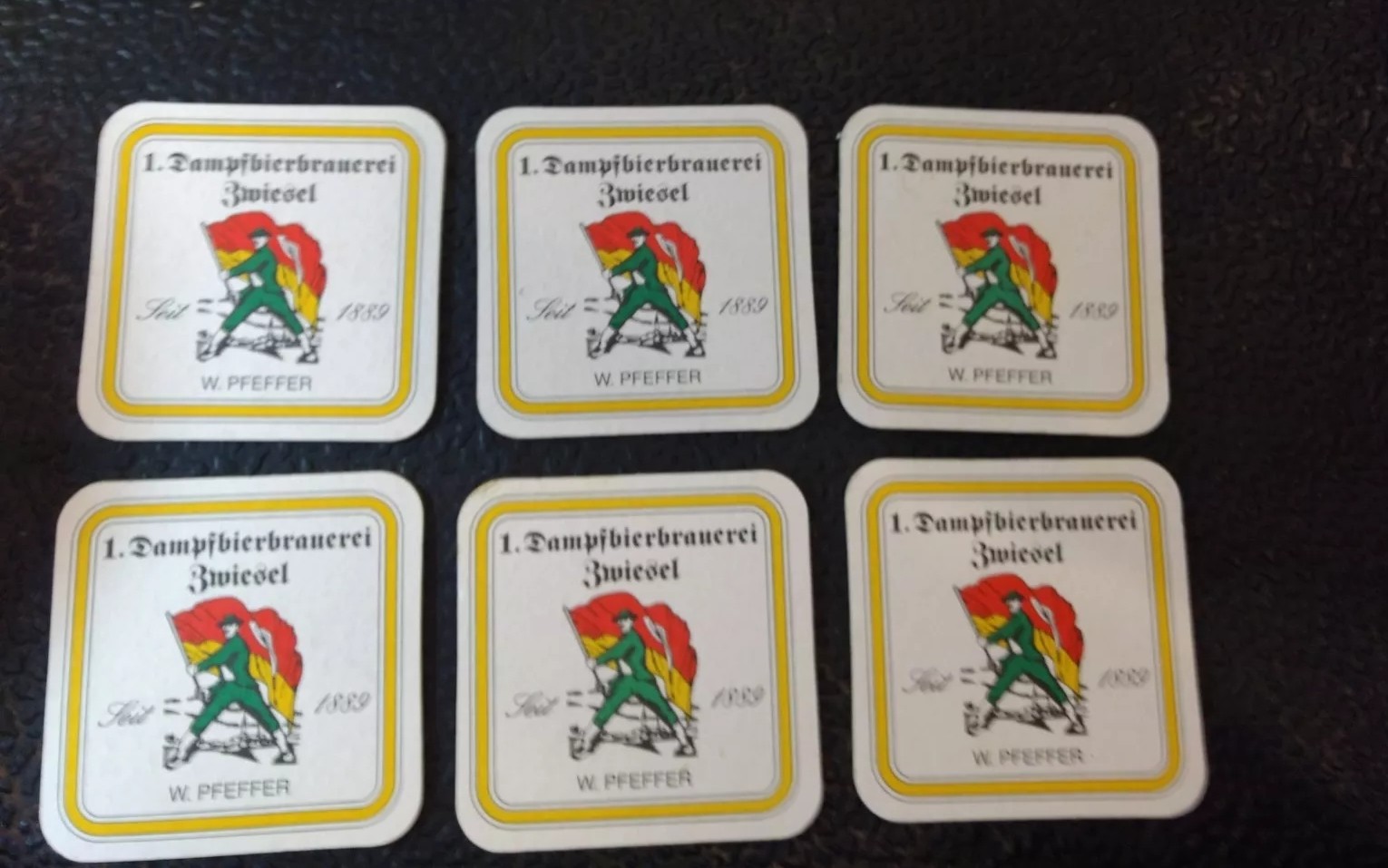 Lot of 6 European German Beer Coasters Dampfbierbrauerei Zwiel Bier ...