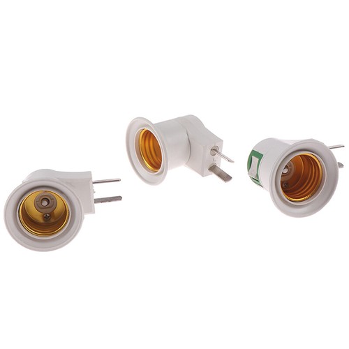 E27 Light Bulb Socket Holder Plug-in Adaptor Screw Base Lamp Wall US ...