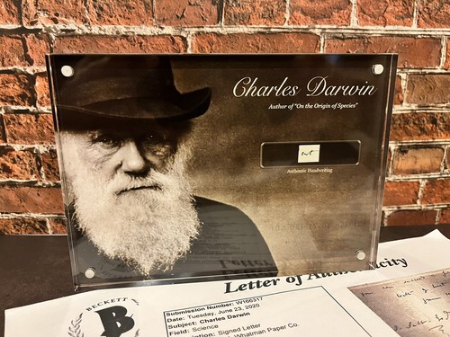 CHARLES DARWIN HANDWRITING SIGNED 1850 JSA AND BECKETT COA | eBay