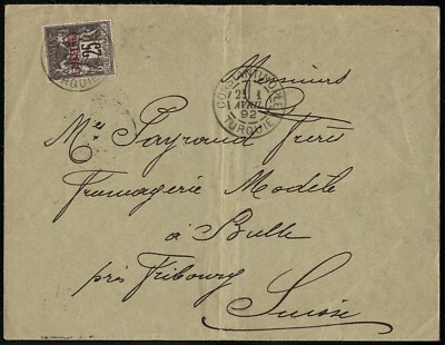 SAVOYSTAMPS-FRENCH LEVANT-1892 COVER CONSTANTINOPLE TO SUISSE | eBay